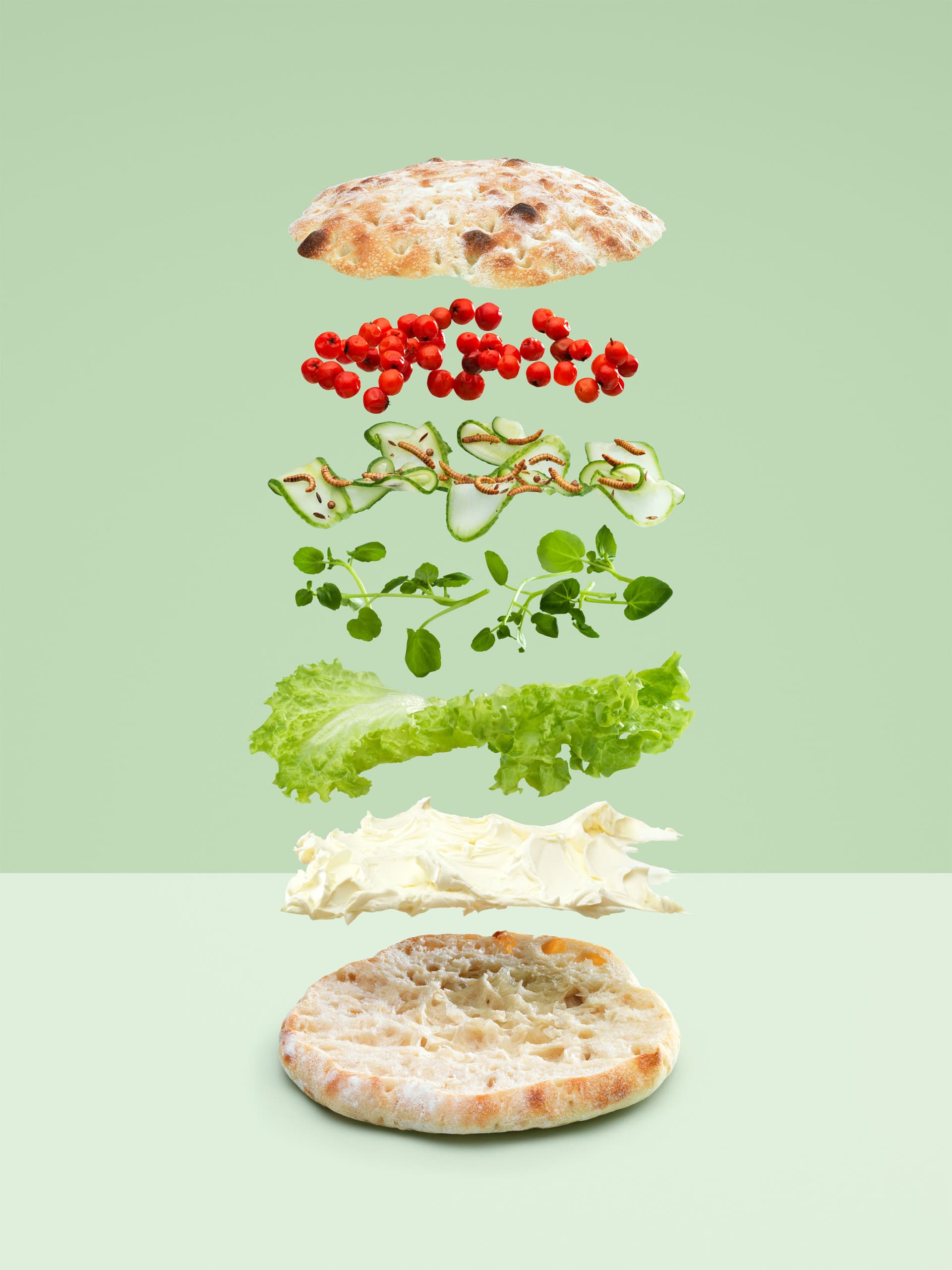 exploded sandwiches - Brödinstitutet — Studio Kleiner